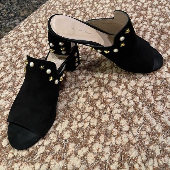 Stuart Weitzman | Shoes | Stuart Weitzman Studded Open Toe Mules | Poshmark